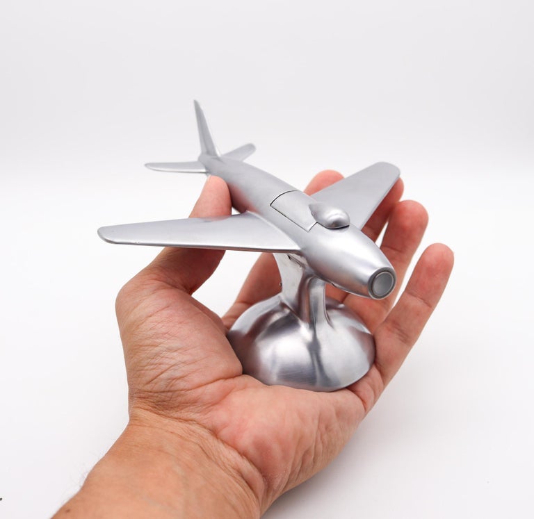 Dunhill 1954 London F-86 Jet Aircraft Table Desk Lighter In Brushed ...