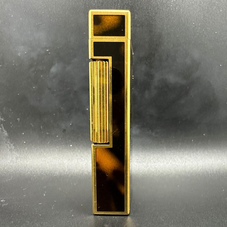 Dunhill circa 1980 Vintage Gold Plated and Tortoiseshell Resin Lighter ...