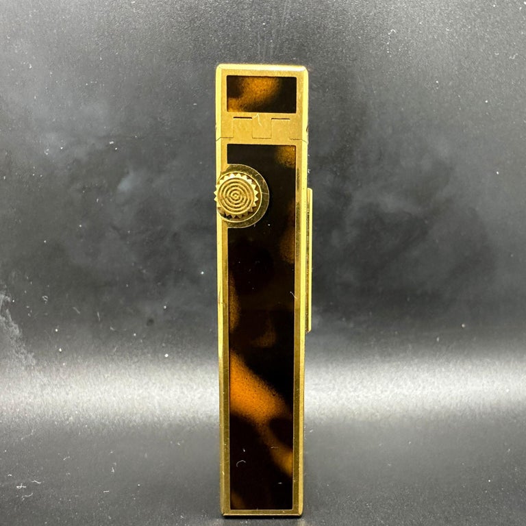 Dunhill circa 1980 Vintage Gold Plated and Tortoiseshell Resin Lighter ...
