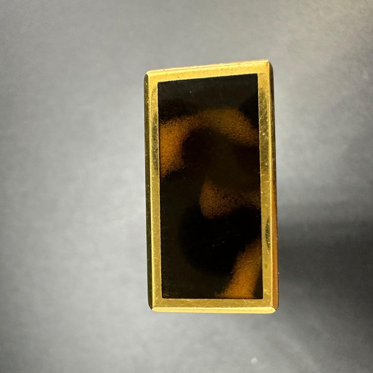 Dunhill circa 1980 Vintage Gold Plated and Tortoiseshell Resin Lighter ...