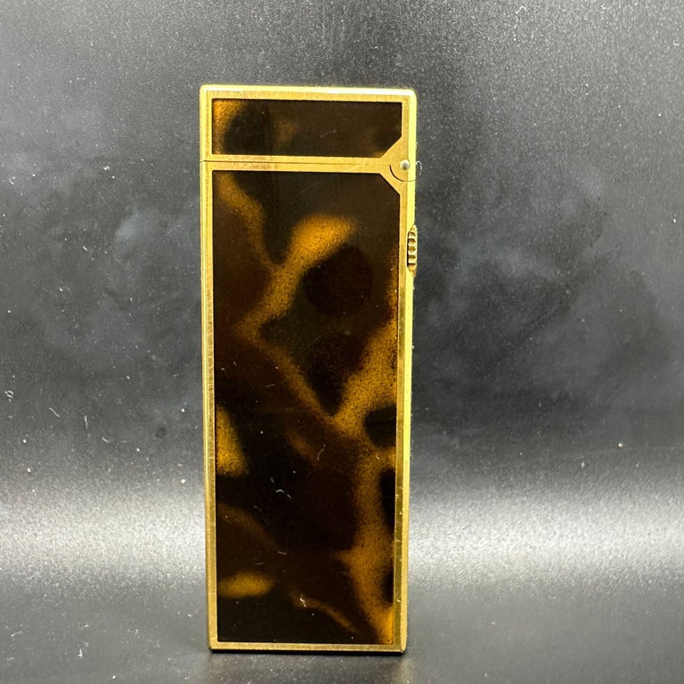 Dunhill circa 1980 Vintage Gold Plated and Tortoiseshell Resin Lighter ...