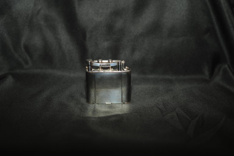 Dunhill Compact Silver Plate Petrol Lighter 1930s, Working with Mirror ...