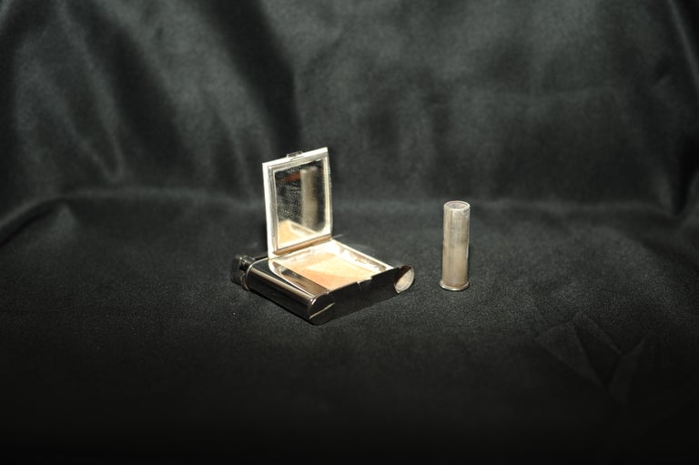 Dunhill Compact Silver Plate Petrol Lighter 1930s, Working with Mirror ...