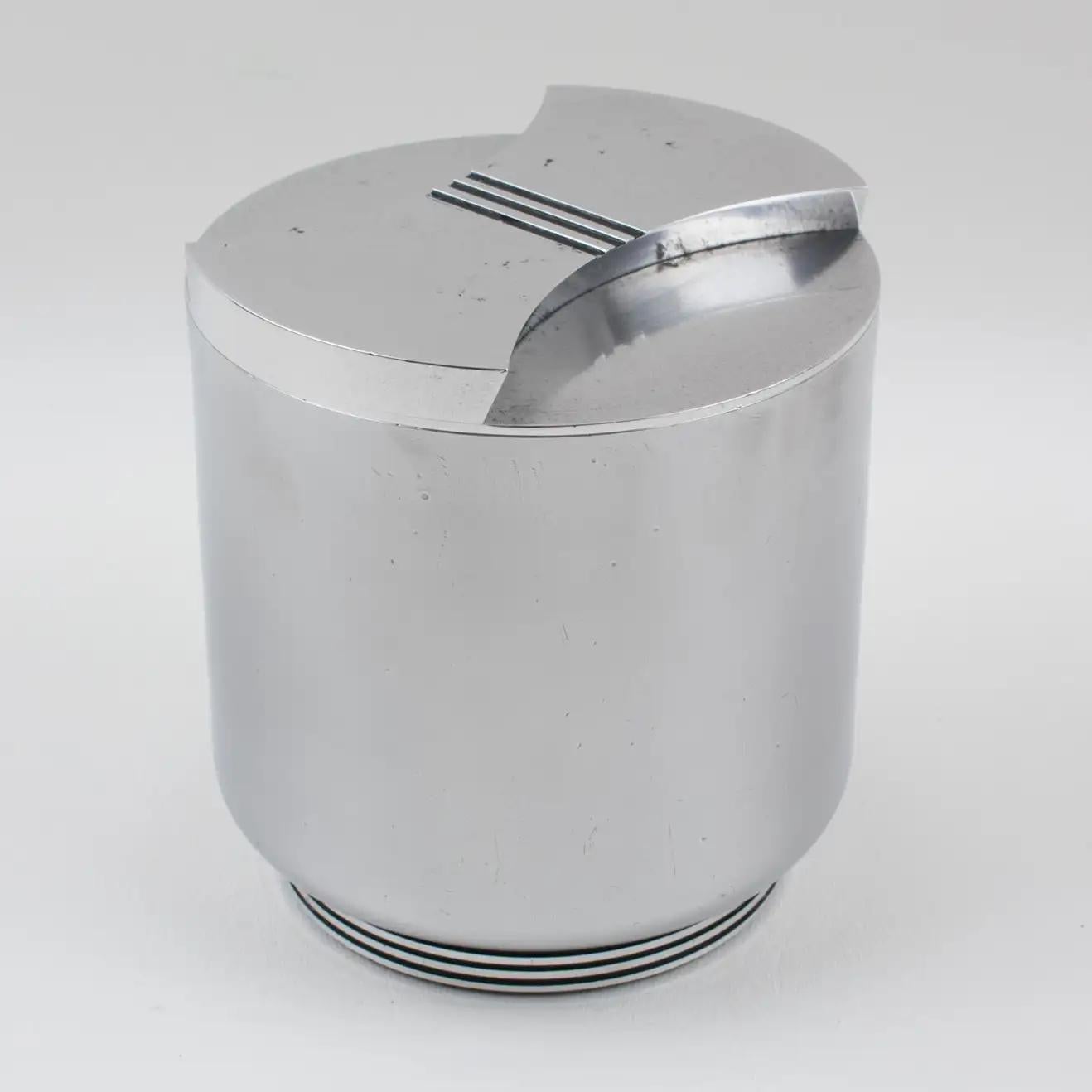 Dunhill Machine Age Aluminum Cigar Box Humidor, 1920s For Sale at 1stDibs