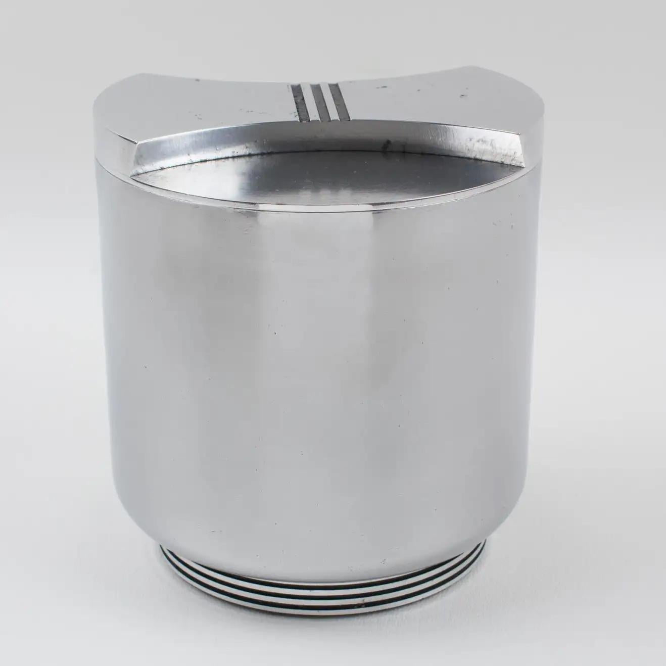 Dunhill Machine Age Aluminum Cigar Box Humidor, 1920s For Sale at 1stDibs