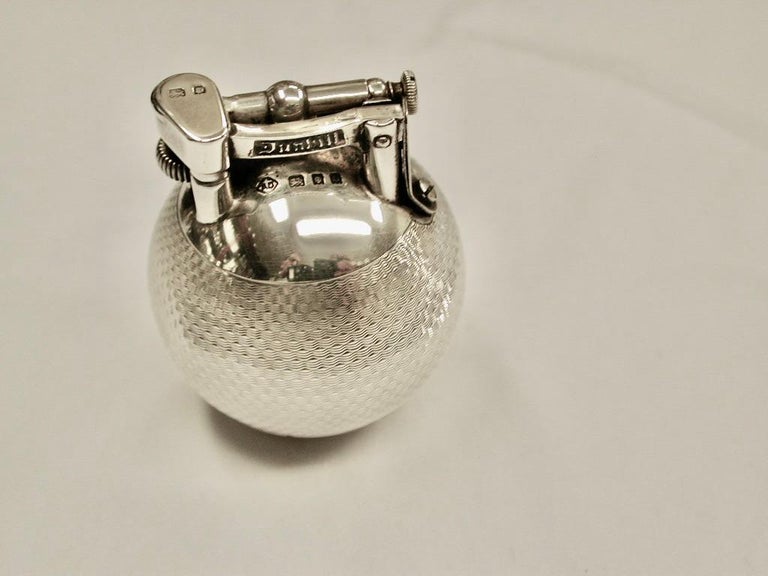 Dunhill Silver Engine Turned Ball Lighter, Dated 1929, London Assay For ...