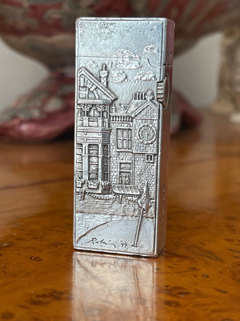 Dunhill St. Andrews Limited Edition Harold Riley Silver Lighter For ...
