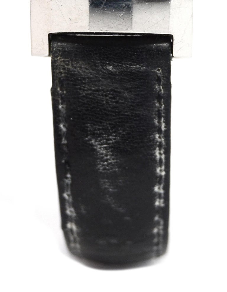 Dunhill Stainless Watch w/ Black Leather Band For Sale at 1stDibs