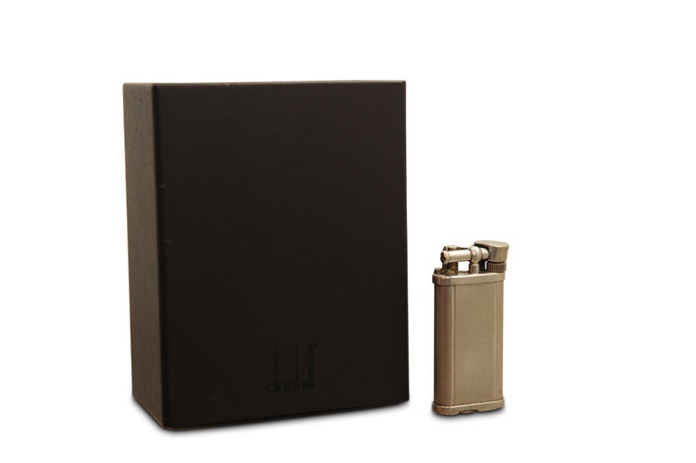 Dunhill Unique Silver Plated Gas Lighter with Original Gift Box, Papers ...