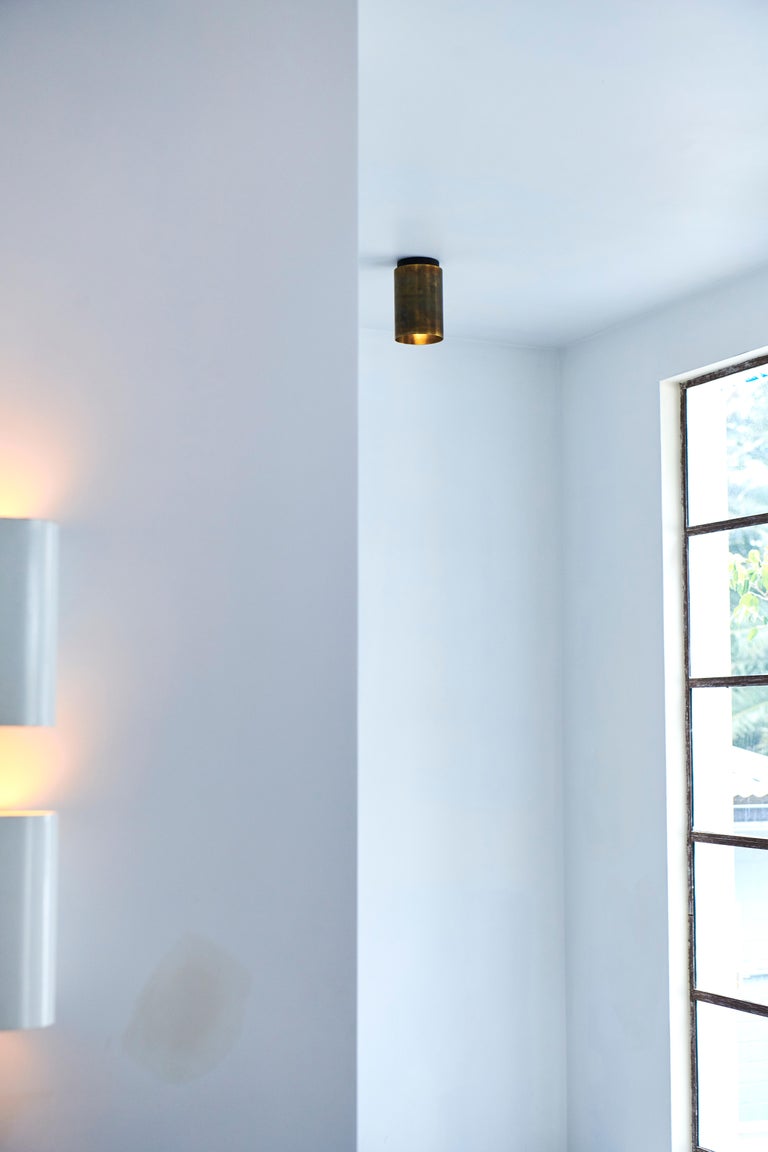 DUNLIN Mott St Spot Light, Tarnished Raw Brass For Sale at 1stDibs