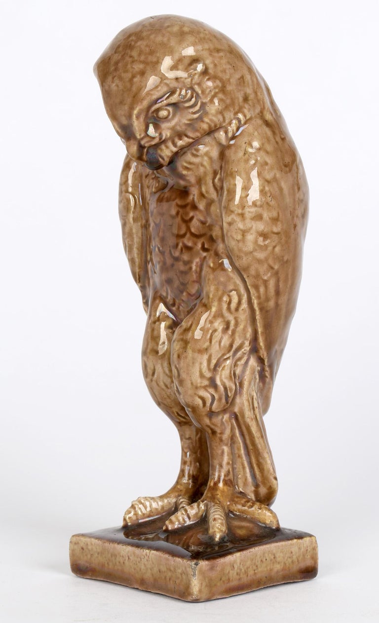 Dunmore Attributed Arts and Crafts Pottery Owl Figure at 1stDibs