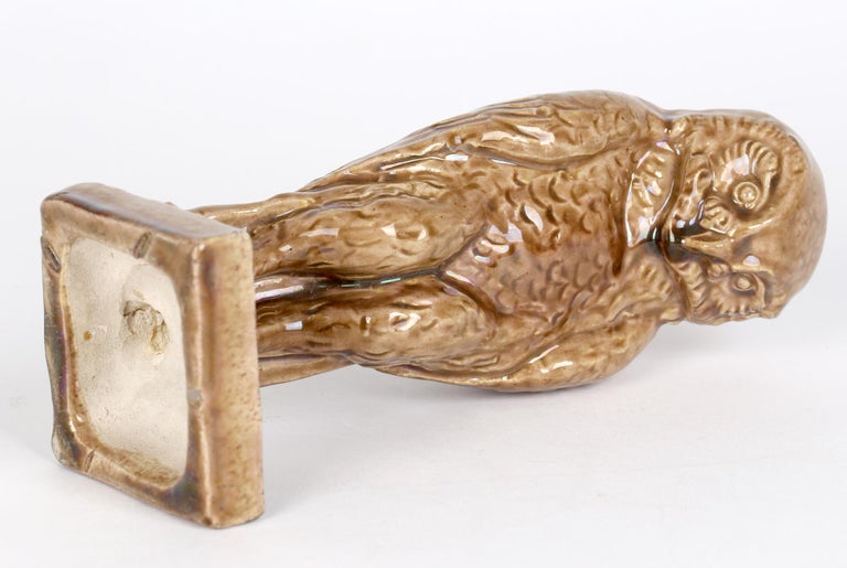 Dunmore Attributed Arts and Crafts Pottery Owl Figure at 1stDibs