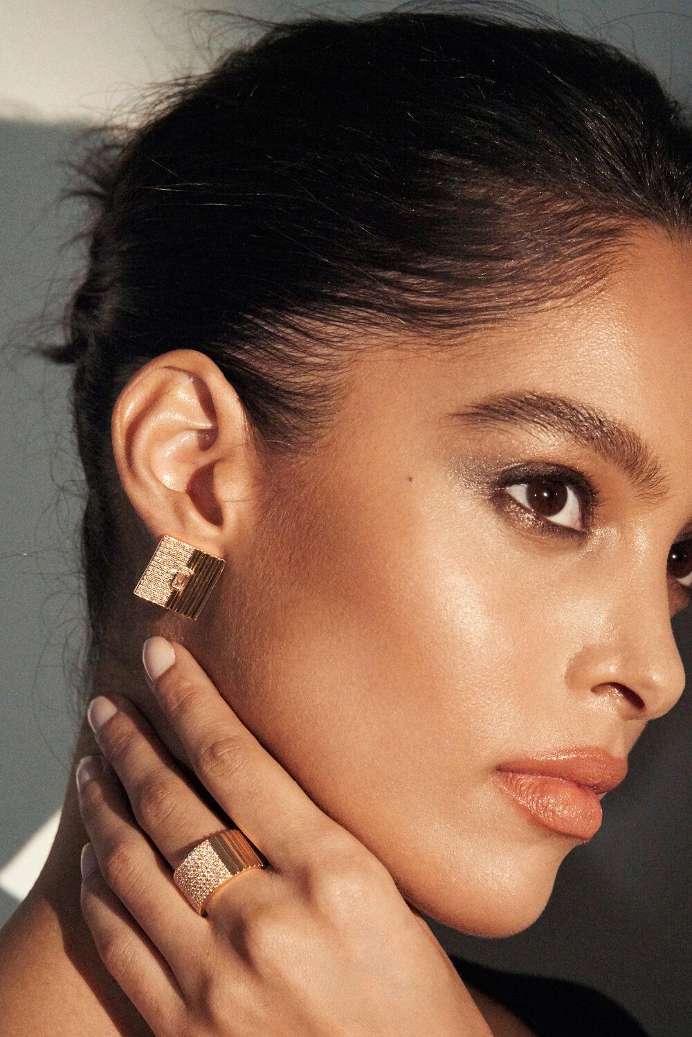 Customizable Duo Half Column/Pave Ring For Sale at 1stDibs | column ...