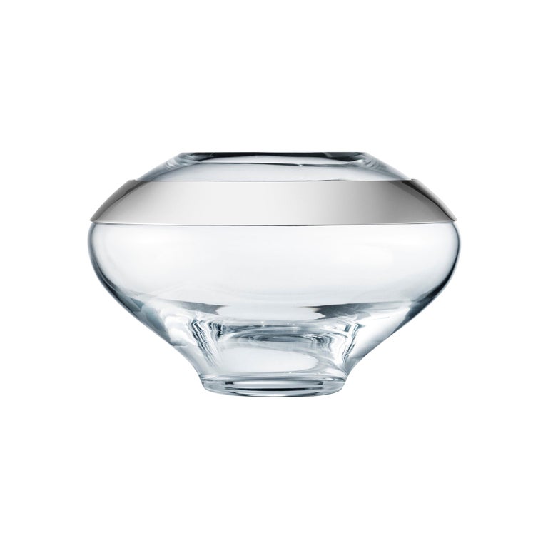 Duo Round Glass Vase Small For Sale at 1stDibs