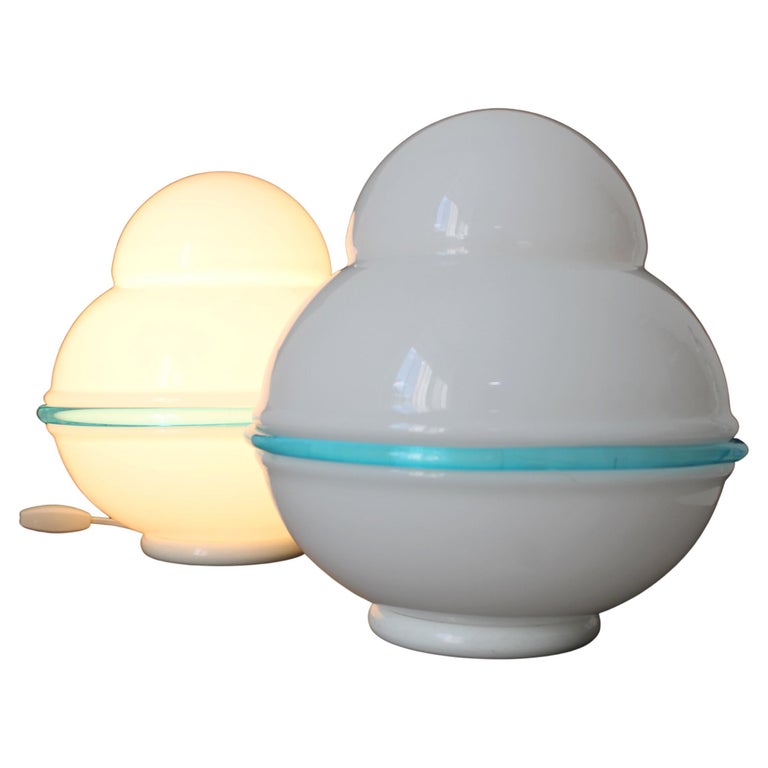 DUO))) Vintage Murano by LEUCOS table/desk lamps (26H x 23Dcm) Real eye ...