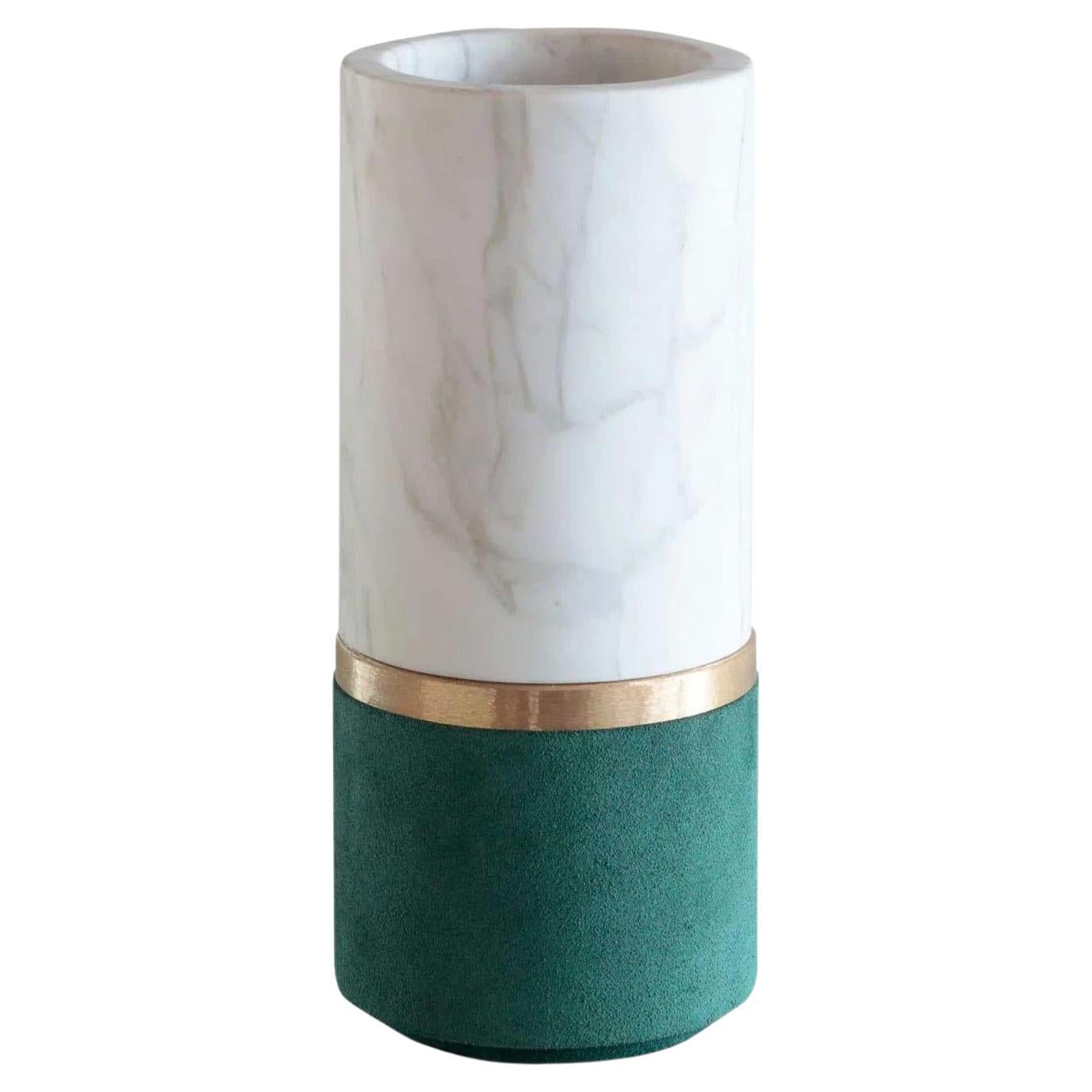 Unique Cylindrical Marble Vase from Michaël Verheyden at 1stDibs
