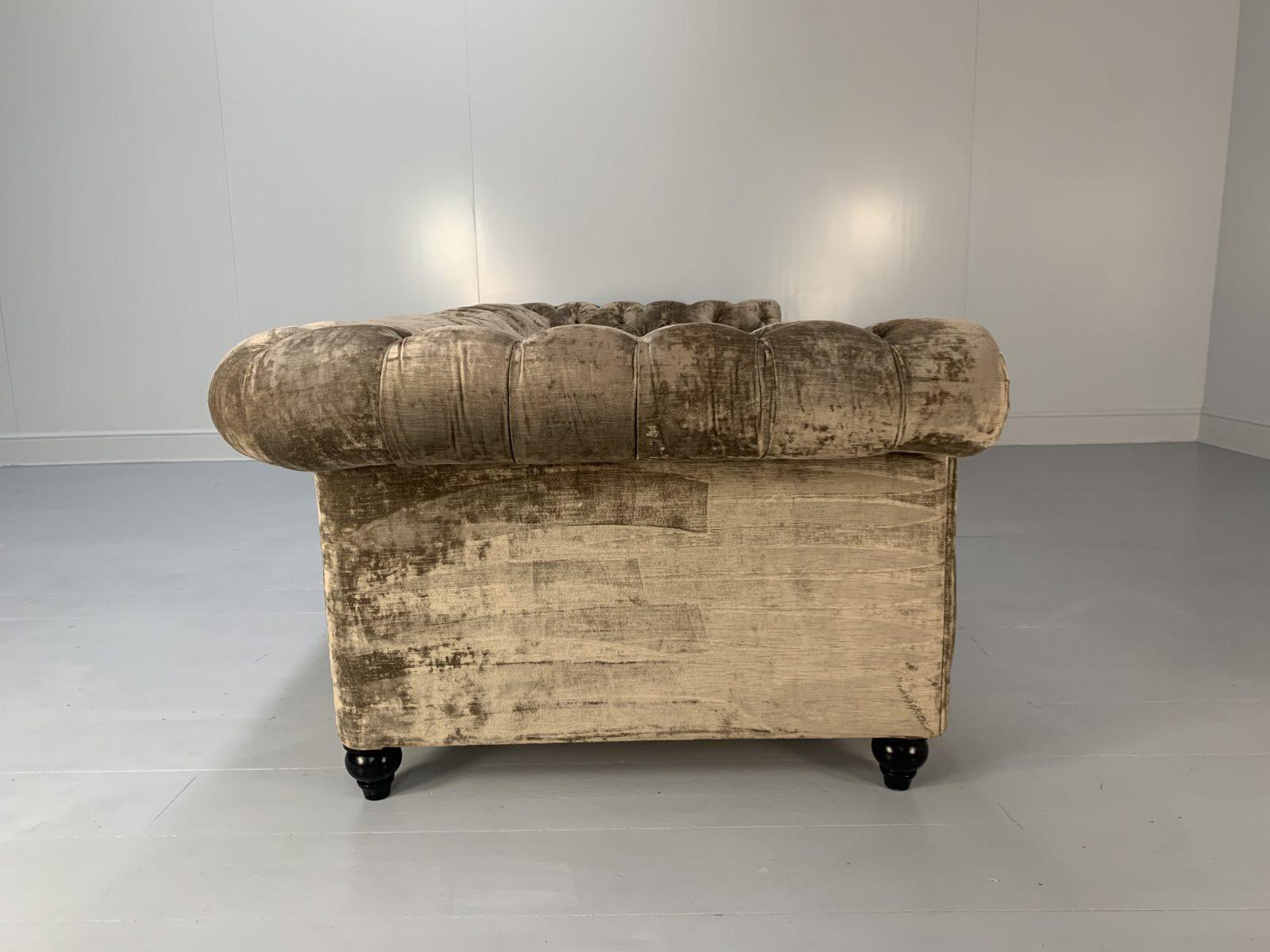 Duresta “Connaught” Grand Chesterfield Sofa – In Pale Gold Mink Brown ...