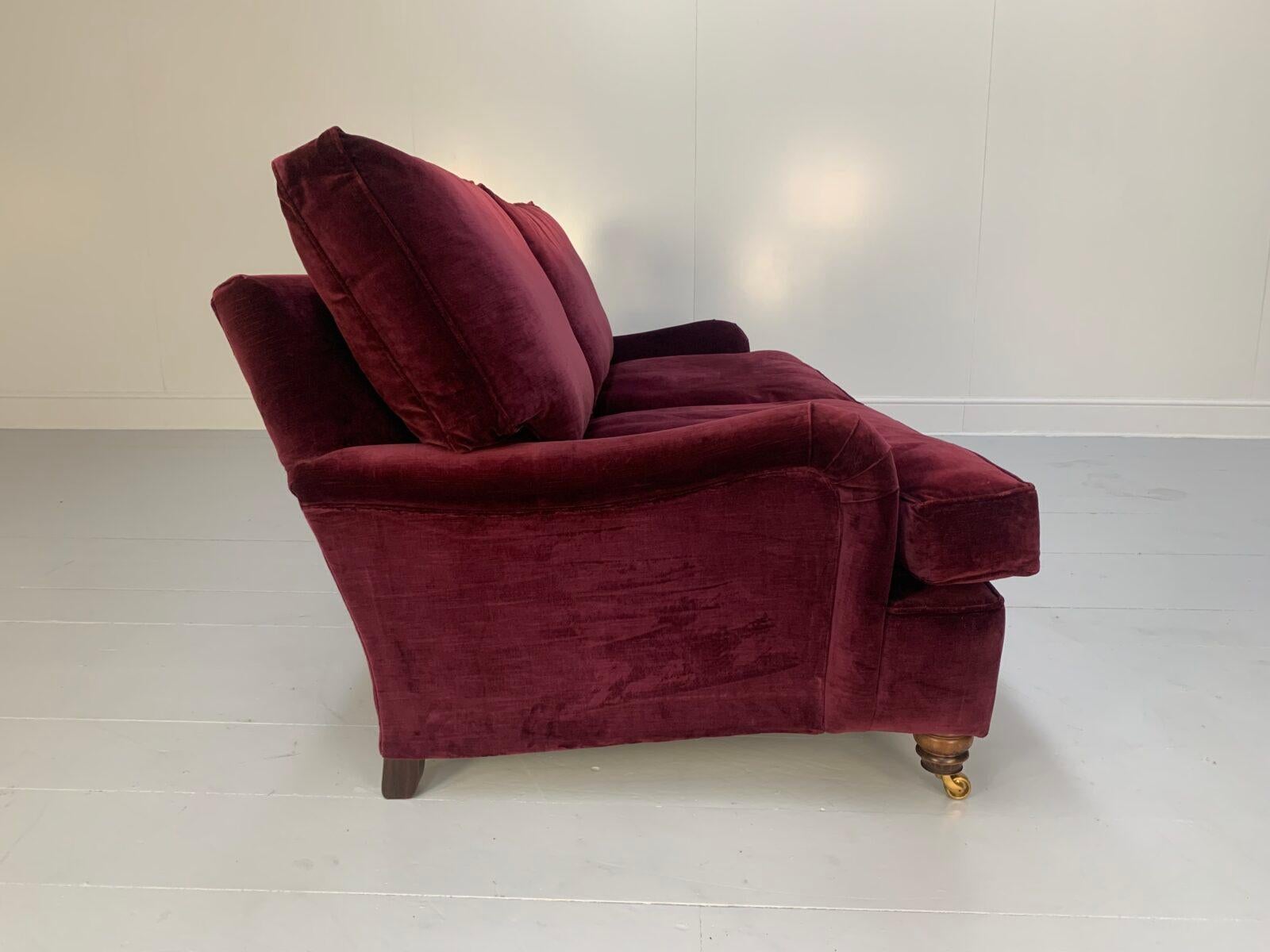 Duresta “Lansdowne” 3-Seat Sofa – In Brianza Velvet For Sale at 1stDibs