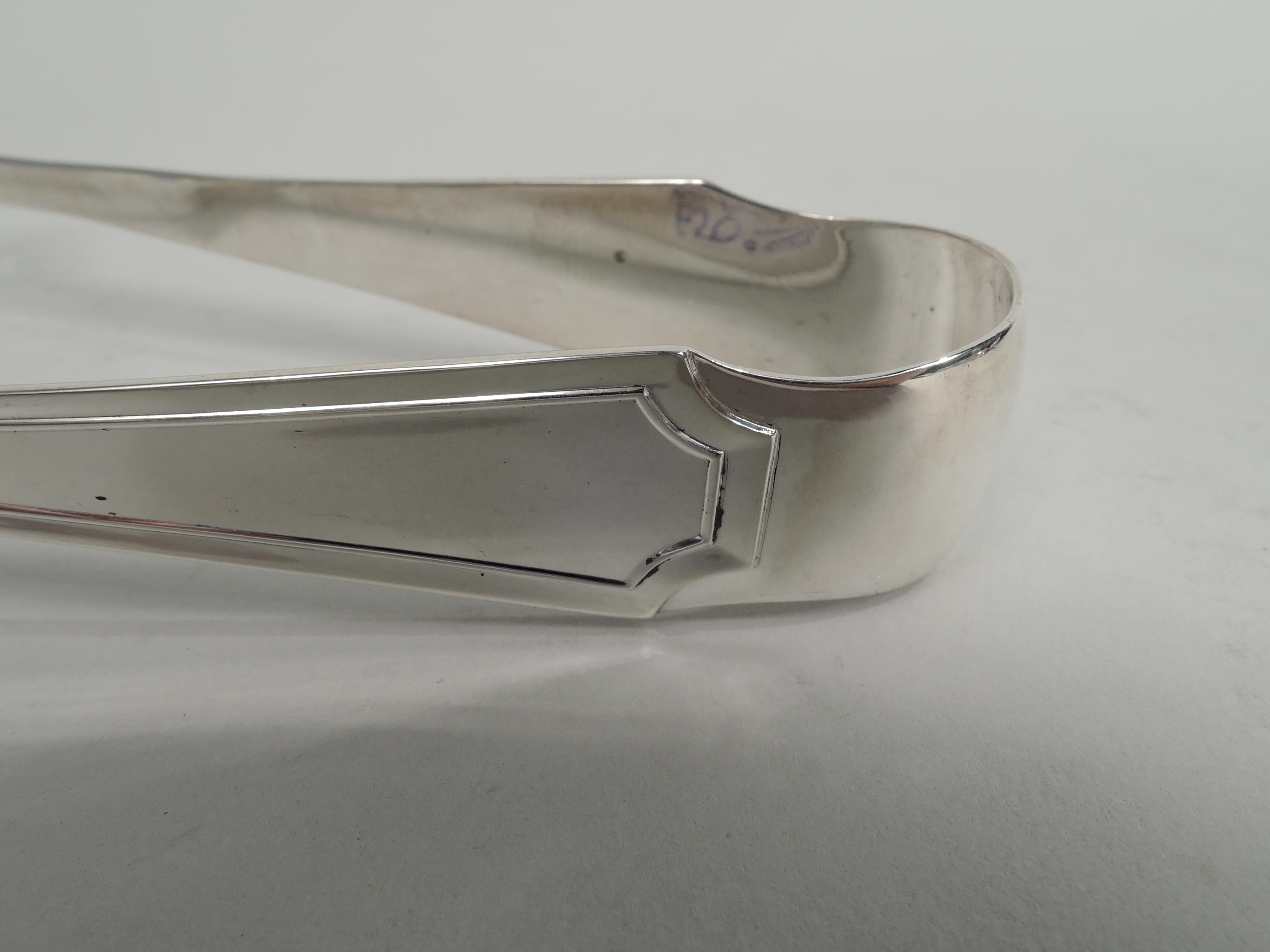 Durgin Fairfax Sterling Silver Ice Tongs For Sale at 1stDibs