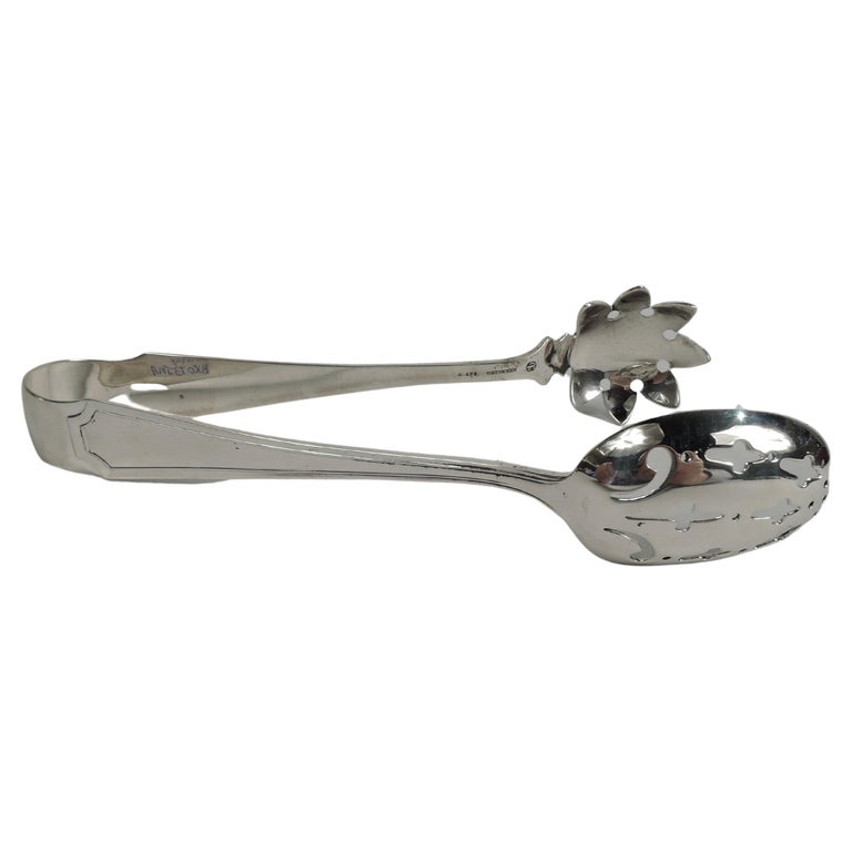 Durgin Fairfax Sterling Silver Ice Tongs For Sale at 1stDibs