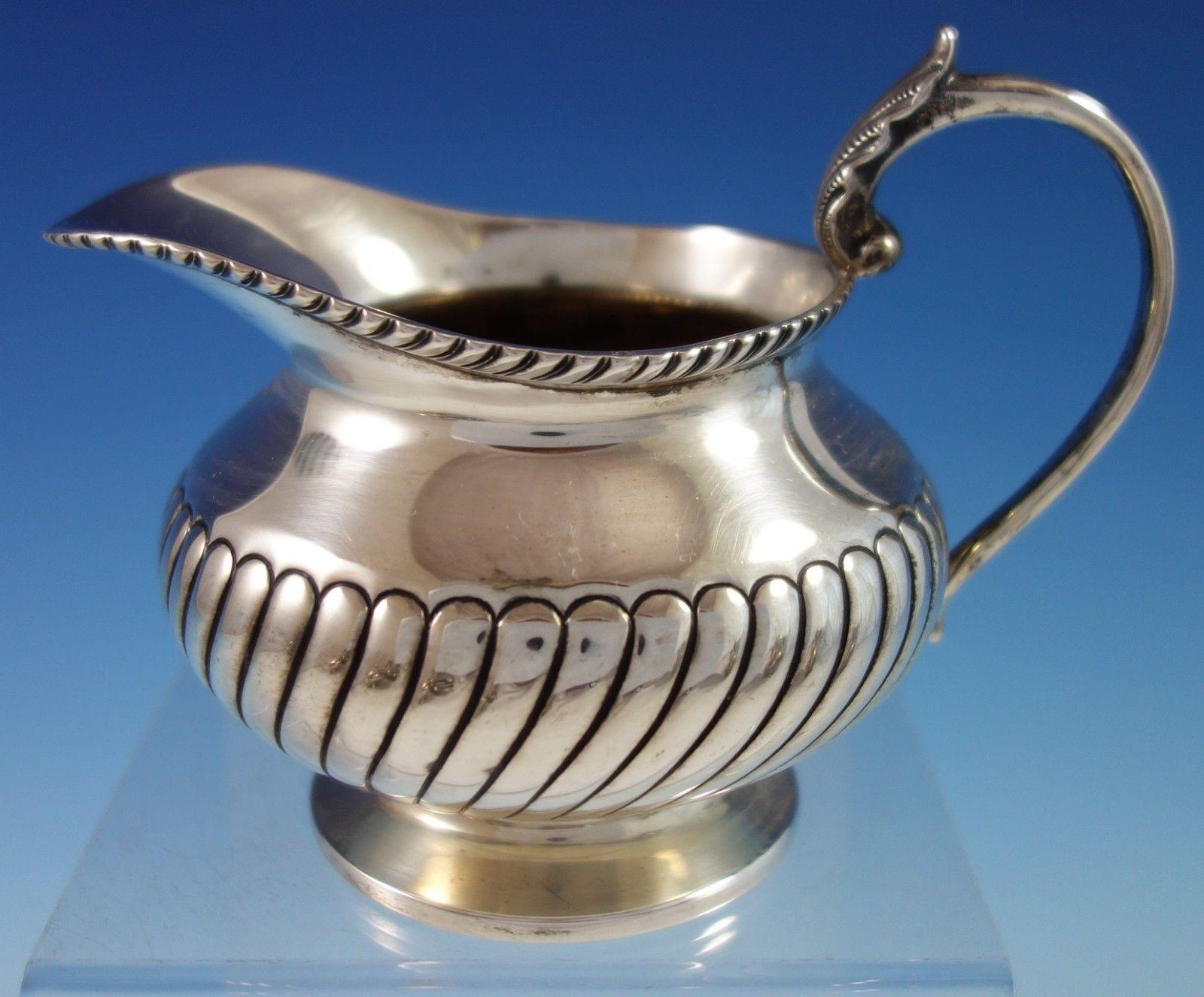 Durham Sterling Silver 5-Piece Tea Set and Tray with Gadroon Border ...