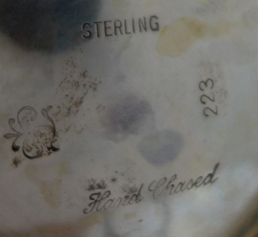 Durham Sterling Silver 5-Piece Tea Set and Tray with Gadroon Border ...