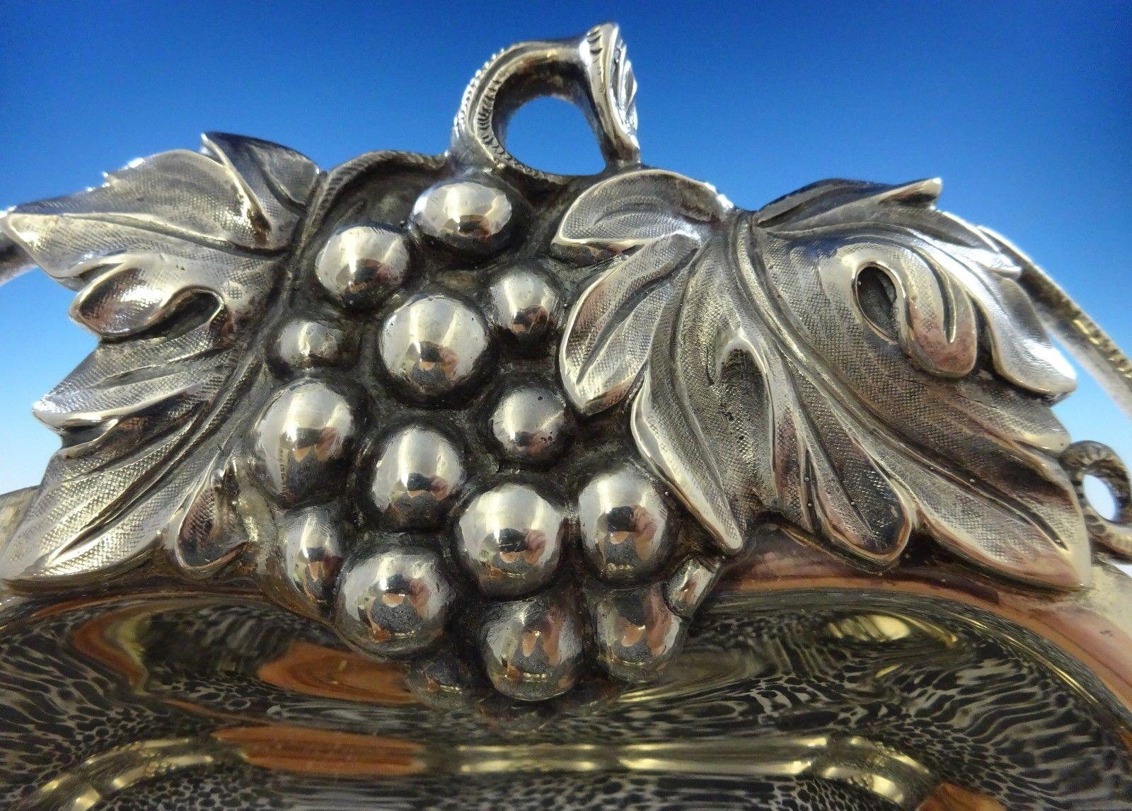 Durham Sterling Silver Serving Platter with Grapes and Leaves #495 For ...