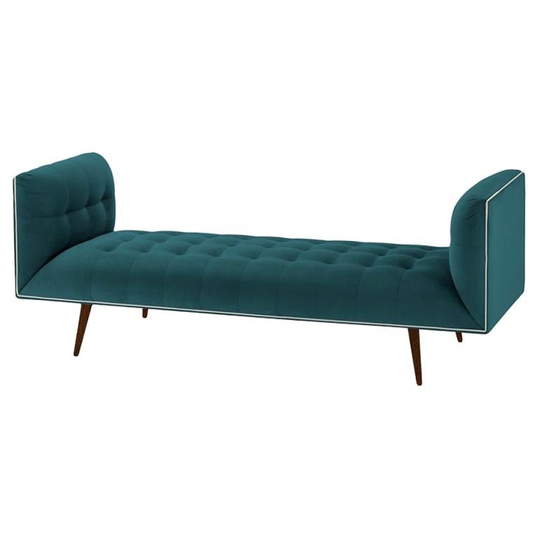 State Bench Settee with Lacquered Metal and Multicolor Fabric New For ...