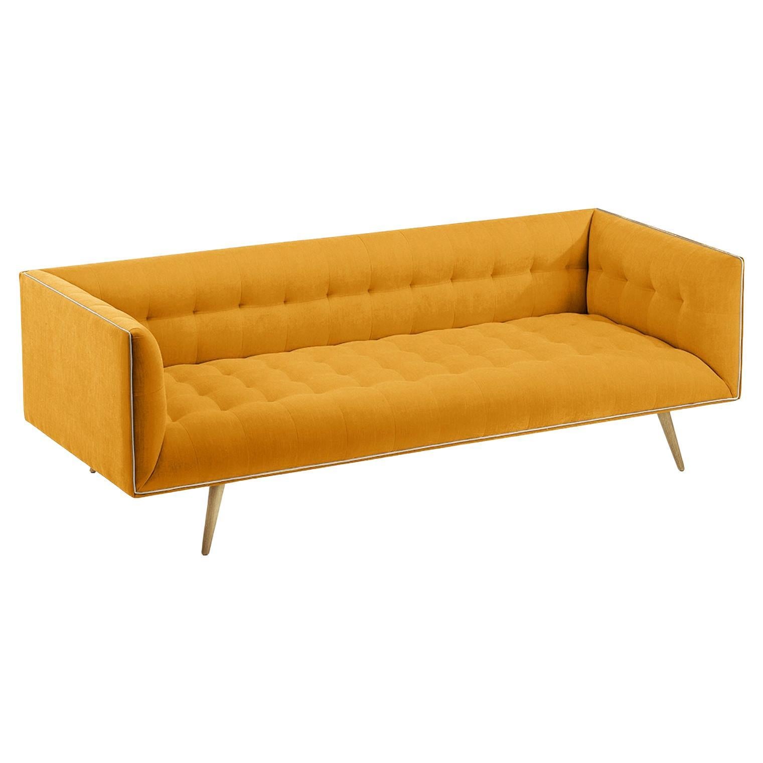 Luc Sofa Large with Natural Oak and Corn For Sale at 1stDibs