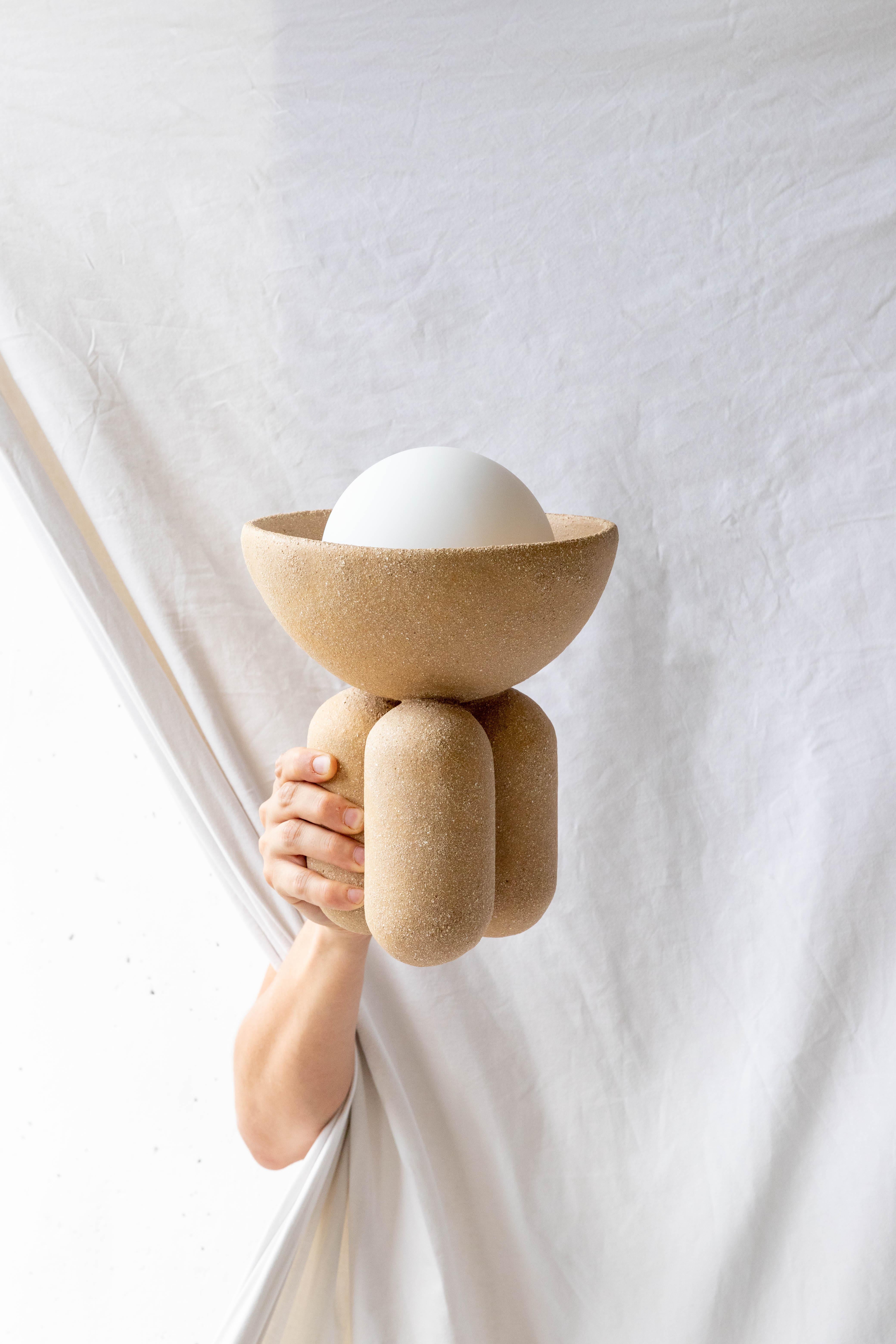 Dusty Rose Small Half Sphere Lamp by Lisa Allegra For Sale at 1stDibs