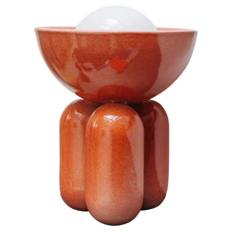 Dusty Rose Small Half Sphere Lamp by Lisa Allegra For Sale at 1stDibs