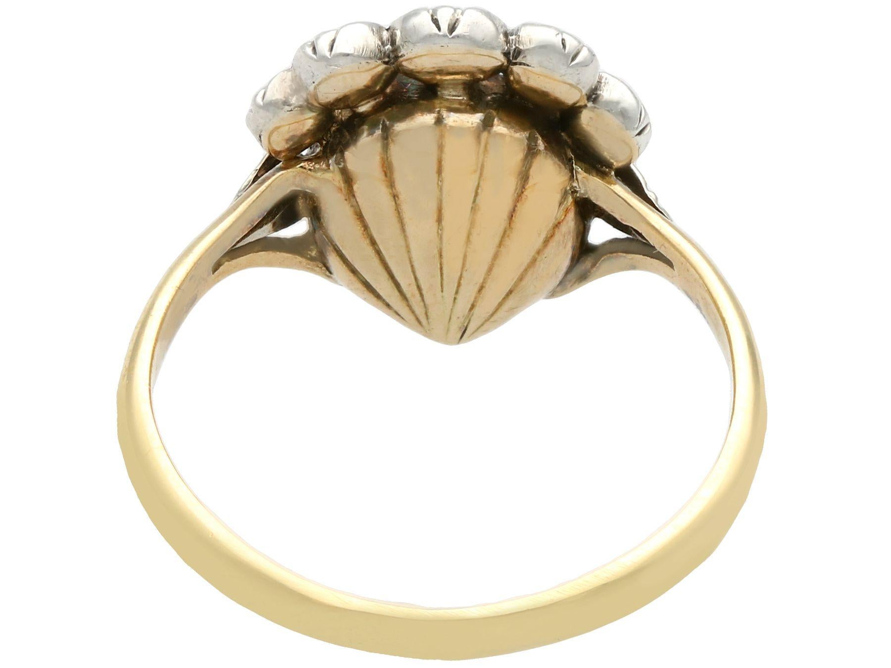 Dutch 1.59 Carat Diamond and Yellow Gold Dress Ring at 1stDibs