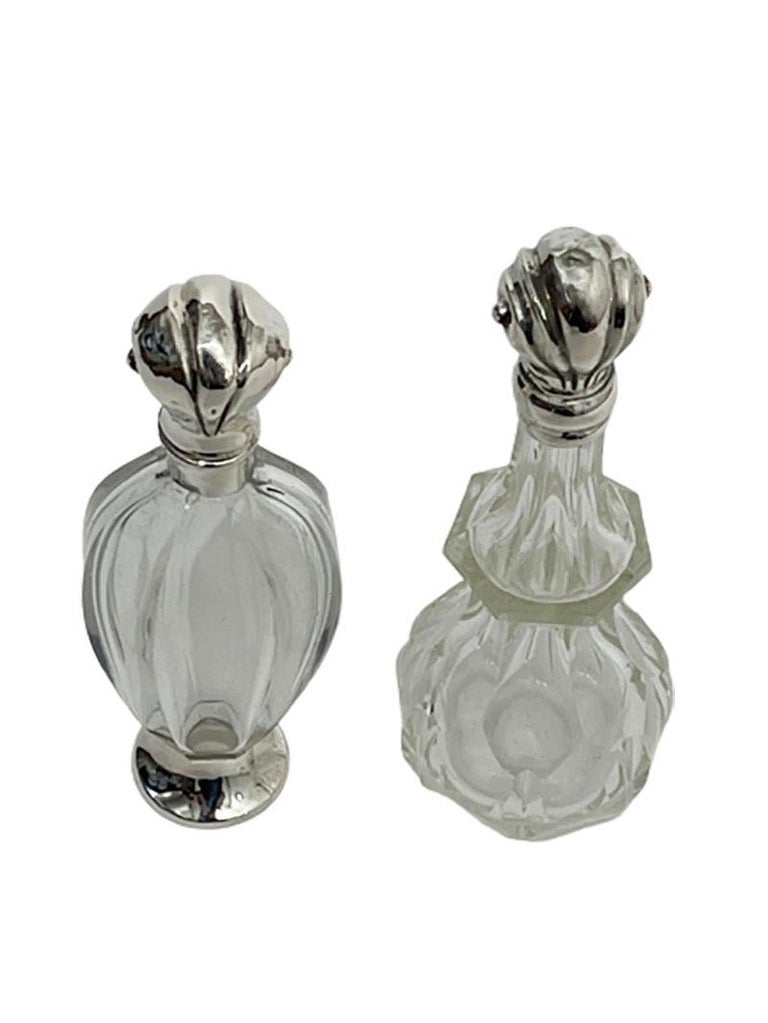 Dutch 19th Century Silver and Crystal Scent or Perfume Bottles For Sale ...