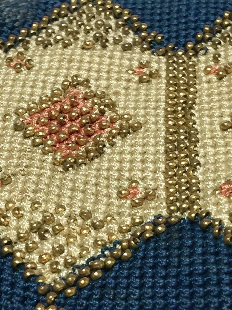 Dutch embroidered purse with golden purse mount, Amsterdam 1812 For ...