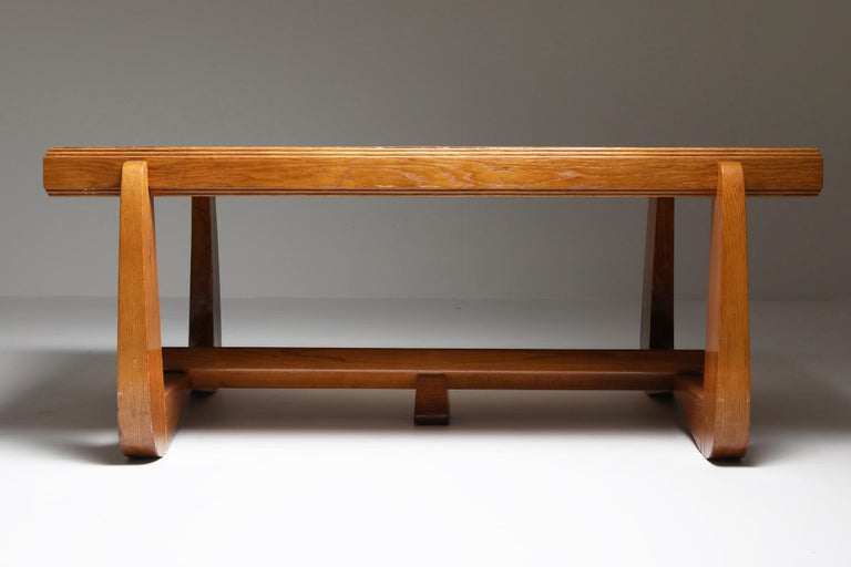 Dutch Art Deco Expressive Oak Dining Table For Sale at 1stDibs | dutch ...