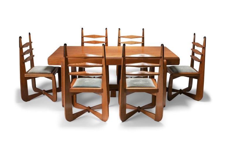 Dutch Art Deco Expressive Oak Dining Table For Sale at 1stDibs | dutch ...