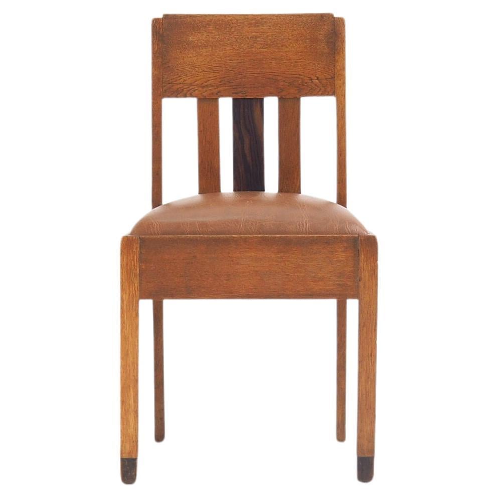 Dutch Art Deco side chair, School of Amsterdam For Sale at 1stDibs