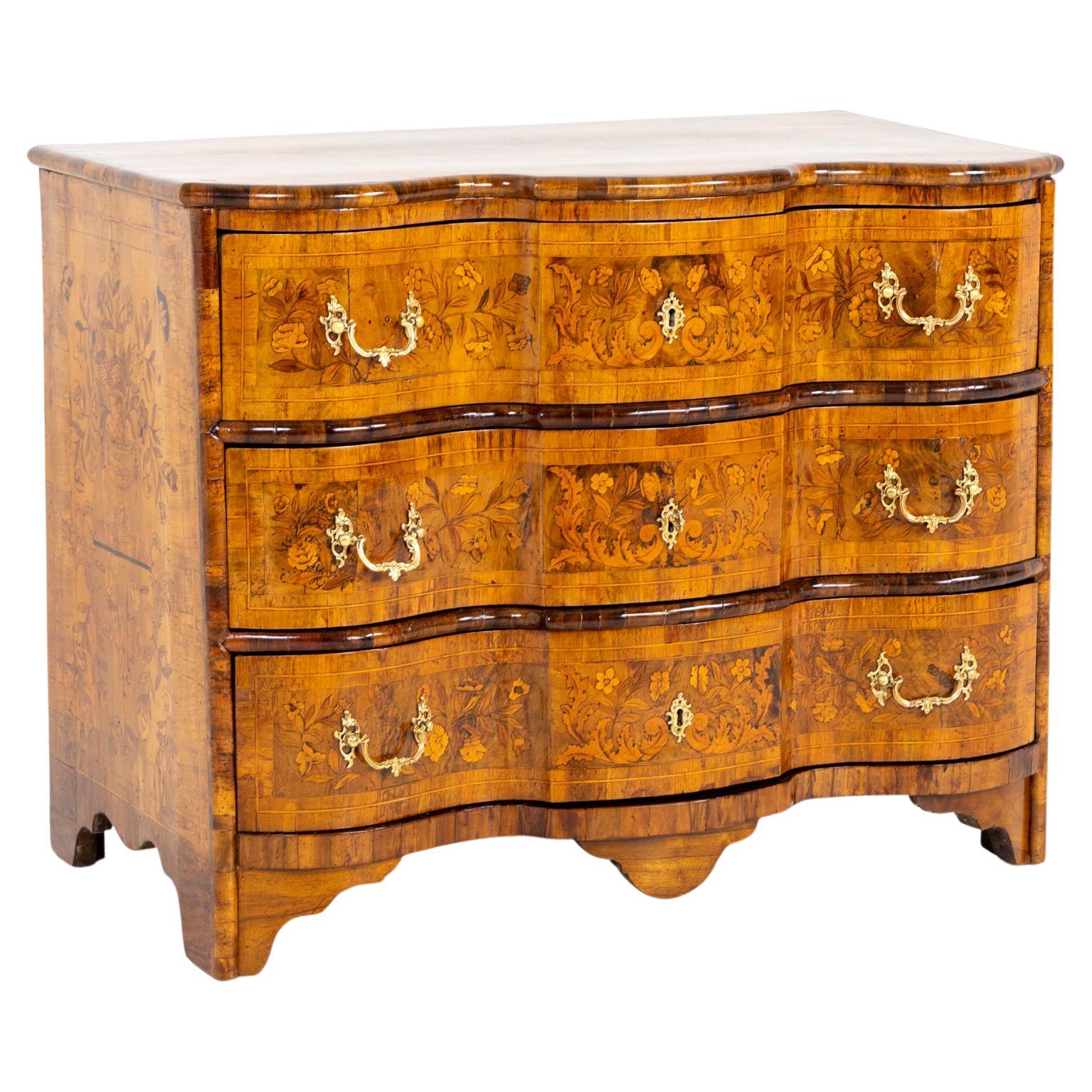 Grey Painted Baroque Chest of Drawers, 18th Century For Sale at 1stDibs