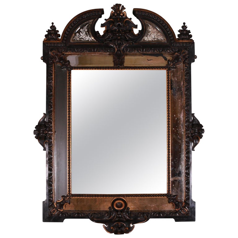 Dutch Baroque Style Cushion Mirror For Sale at 1stDibs