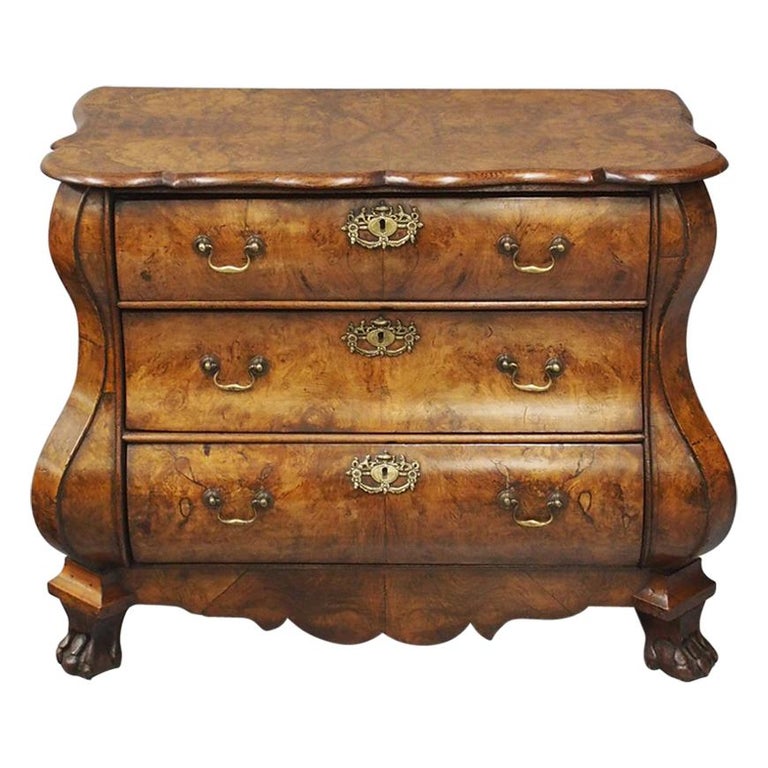 Dutch Bombe Chest of Drawers For Sale at 1stDibs
