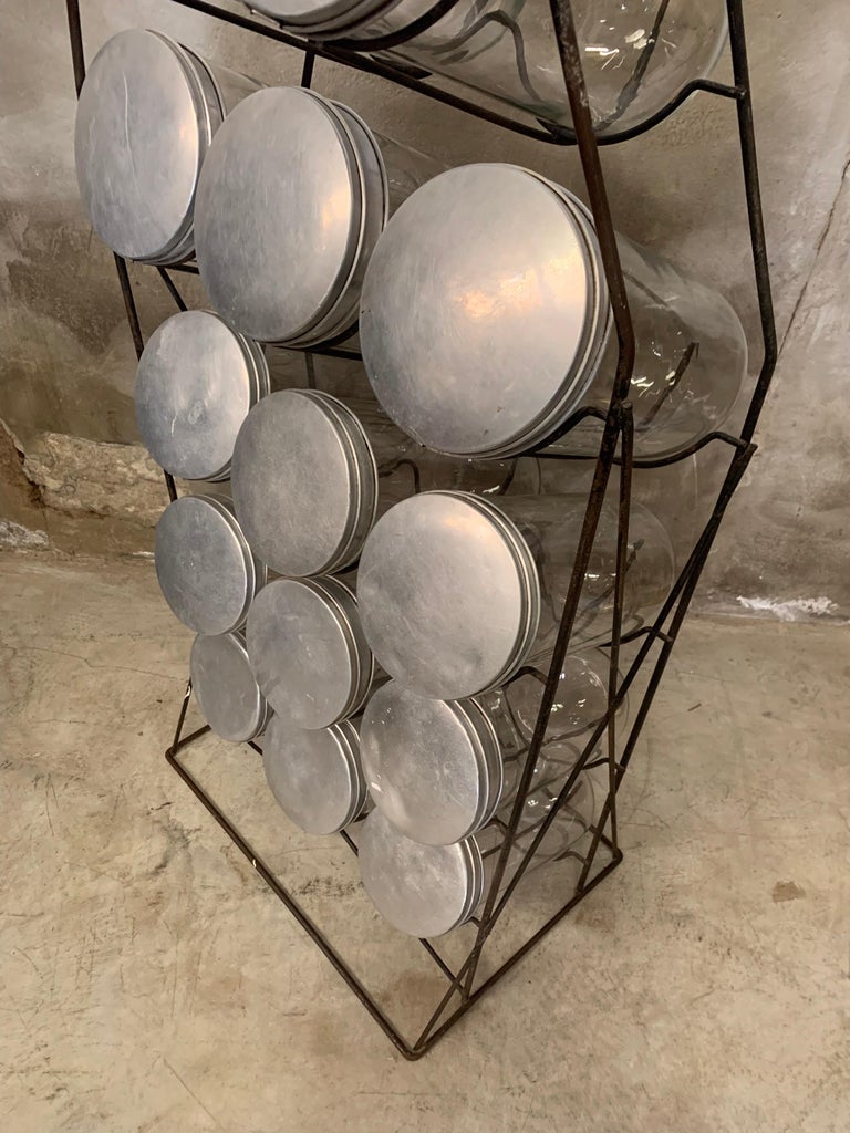 Dutch Candy Jar Rack, 1930's, in Realy Good Condition at 1stDibs