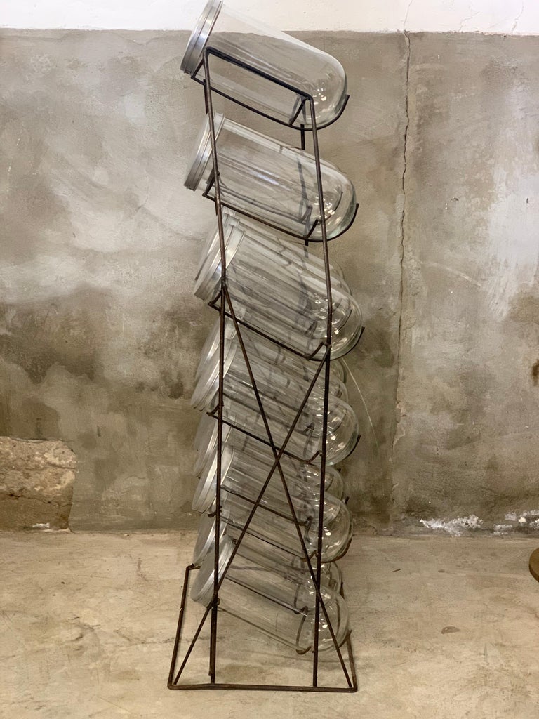 Dutch Candy Jar Rack, 1930's, in Realy Good Condition at 1stDibs