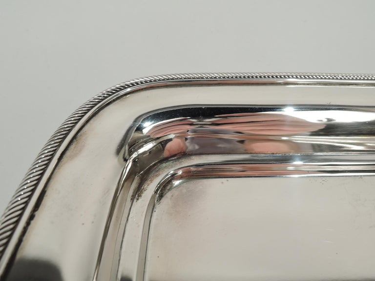 Dutch Classical Silver Rectangular Tray For Sale at 1stDibs