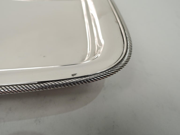 Dutch Classical Silver Rectangular Tray For Sale at 1stDibs