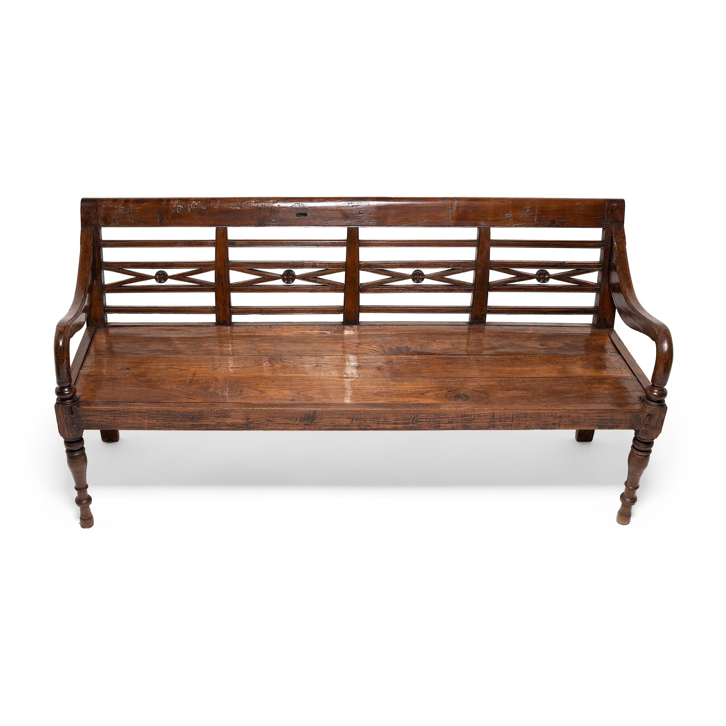 Dutch Colonial Garden Bench, C. 1900 For Sale at 1stDibs | dutch bench