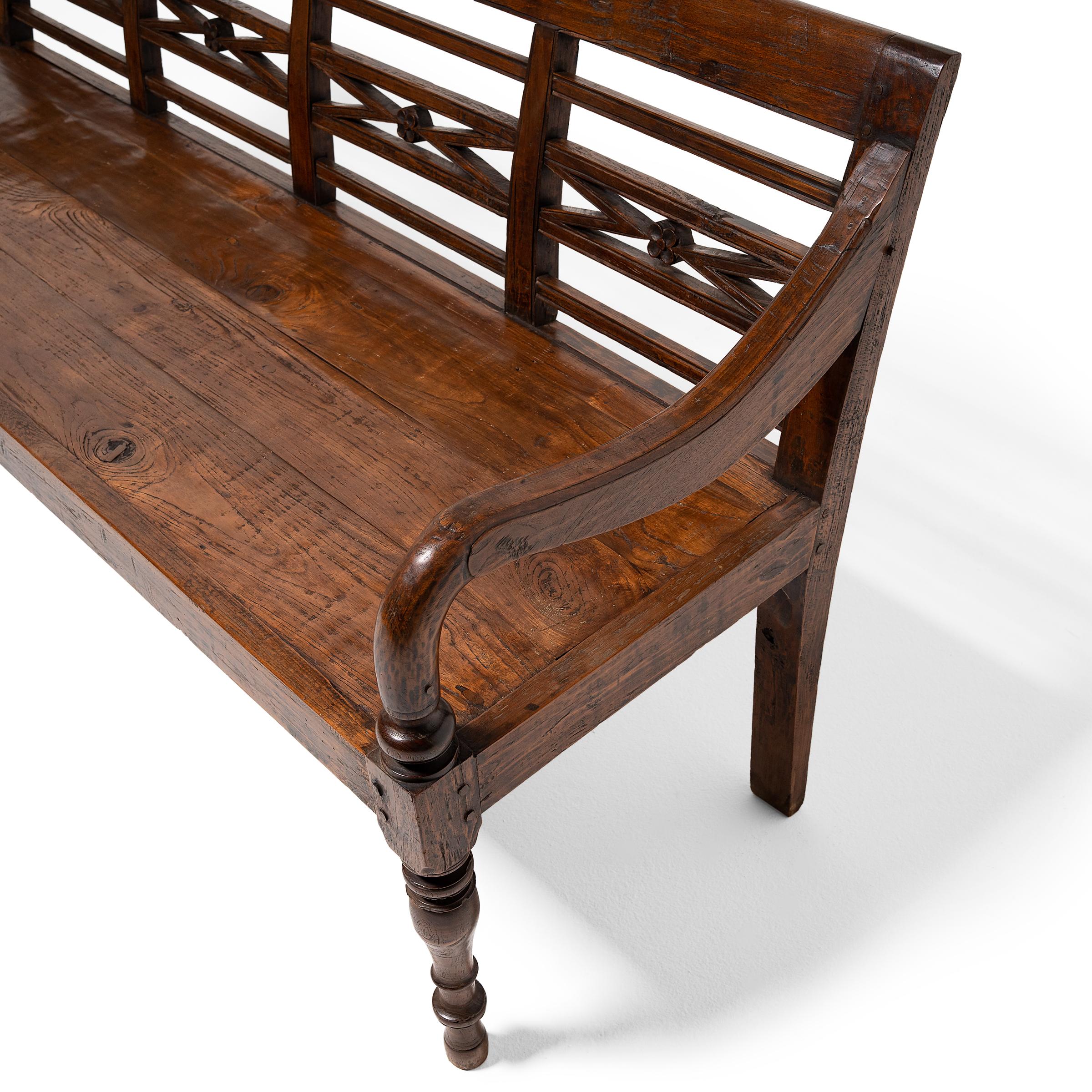 Dutch Colonial Garden Bench, C. 1900 For Sale at 1stDibs | dutch bench