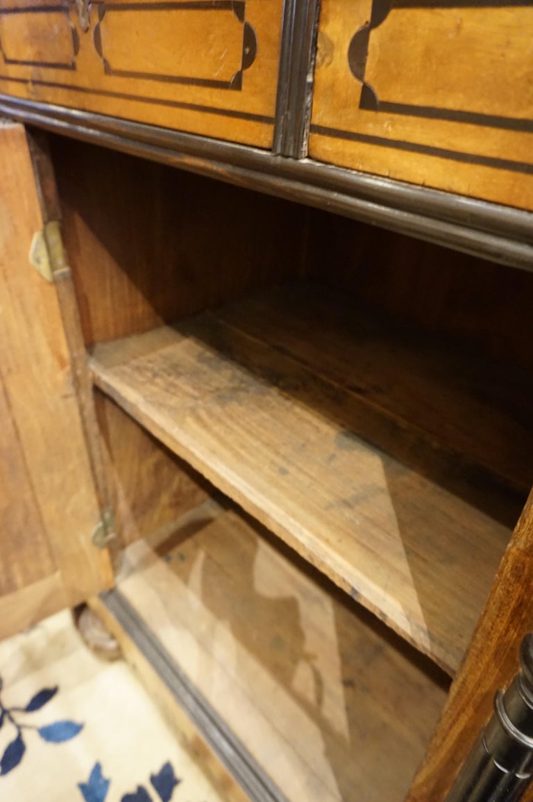 Dutch Colonial Teak and Ebony Separating Cupboard Armoire, Circa 1840 ...