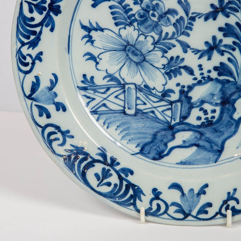 Dutch Delft Blue and White Charger Made circa 1780 at 1stDibs