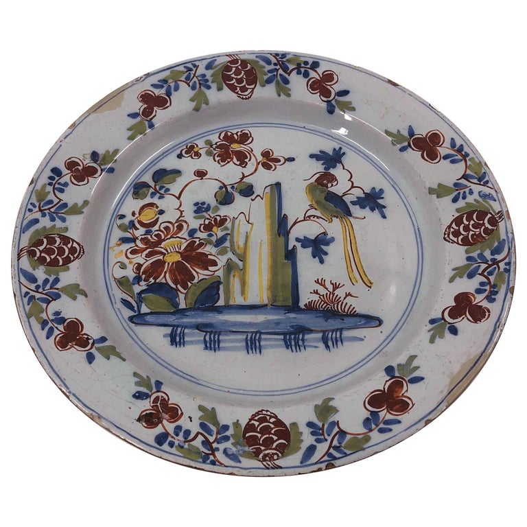 Dutch Delft Charger For Sale at 1stDibs
