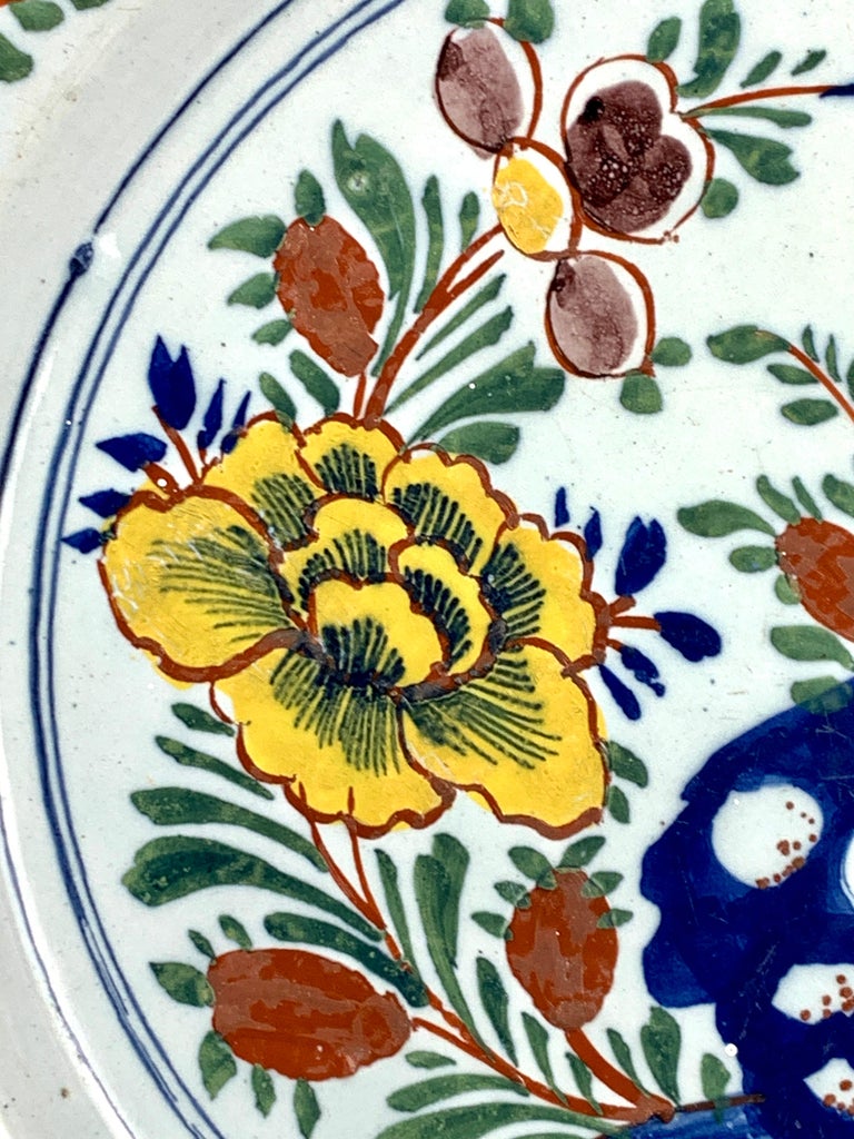 Dutch Delft Charger Hand Painted 18th Century Circa 1770 For Sale at ...
